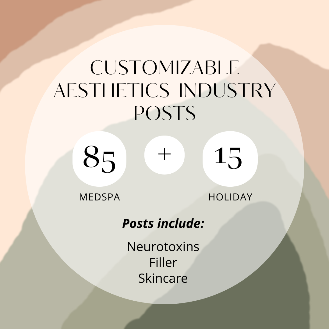 85 Aesthetic Industry Customizable Social Media Posts + 15 Holiday ...